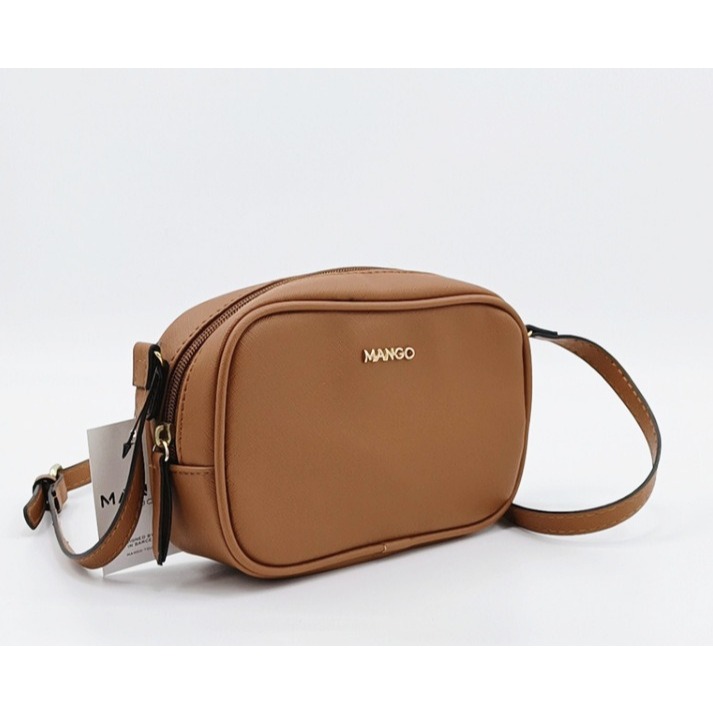 MANGO MNG Beg Silang Leather Boxy Sling Bag Women Handbag Crossbody ...
