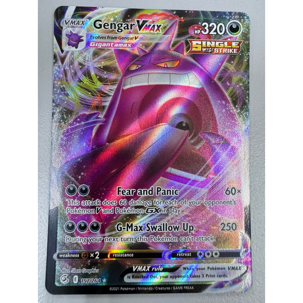 Dark type - Pokemon card - Gengar Vmax 157/264 | Shopee Philippines