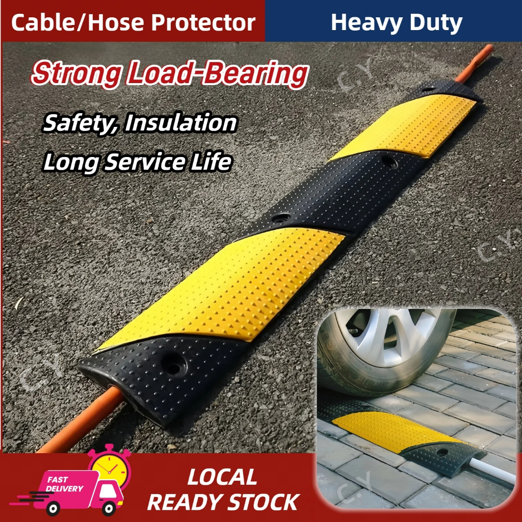 Heavy Duty Rubber Cable Protector Ramp Road Hump Speed Bump Outdoor ...