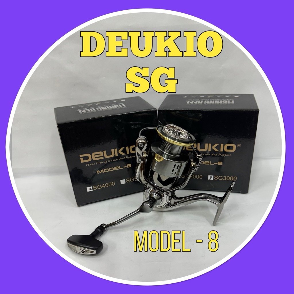 DEUKIO SG Spinning Fishing Reel 5+1BB ( Chrome Colour ) | Shopee ...