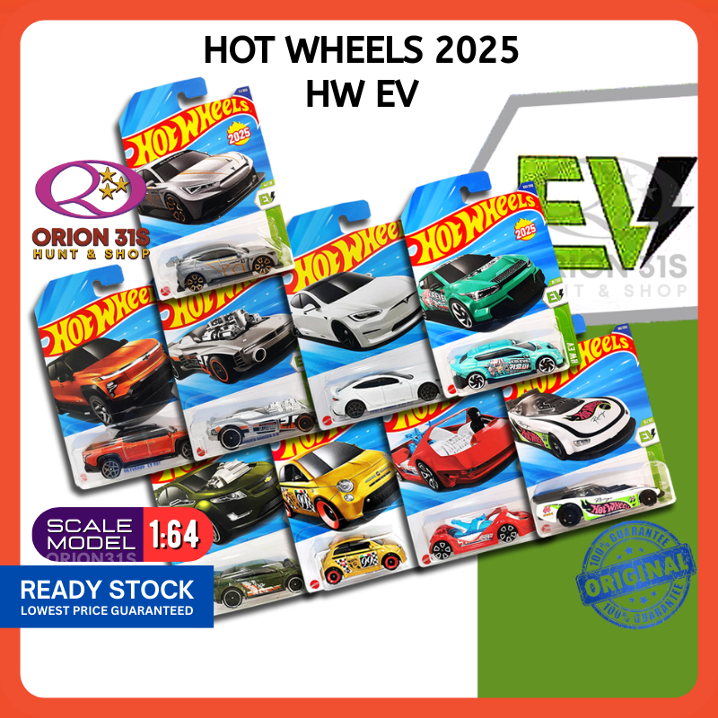 Hot Wheels 2025 HW EV Tesla/ Fiat/ Cupra/ Supercharged/ Silverado ...