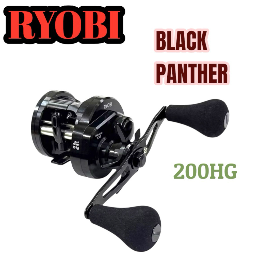 RYOBI BLACK PANTHER 200L-HG BC BAIT CASTING FISHING REEL | Shopee ...