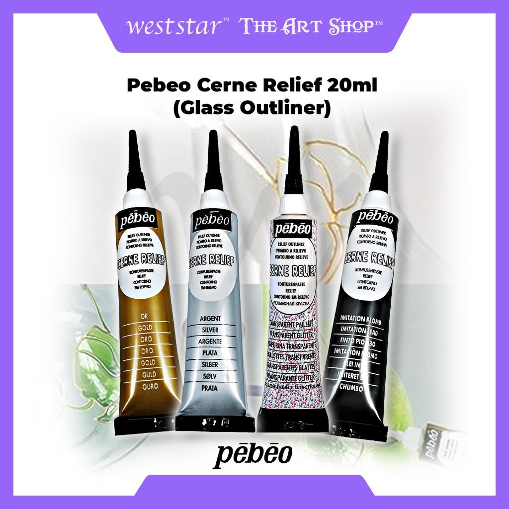 [WE-ARTS] Pebeo Cerne Relief 20ML (Glass Outliner) | Shopee Philippines