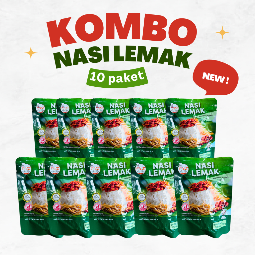 Chef Zam Kombo Jimat Nasi Lemak 10 PAKET - To Eat (RTE) Meal Makanan ...