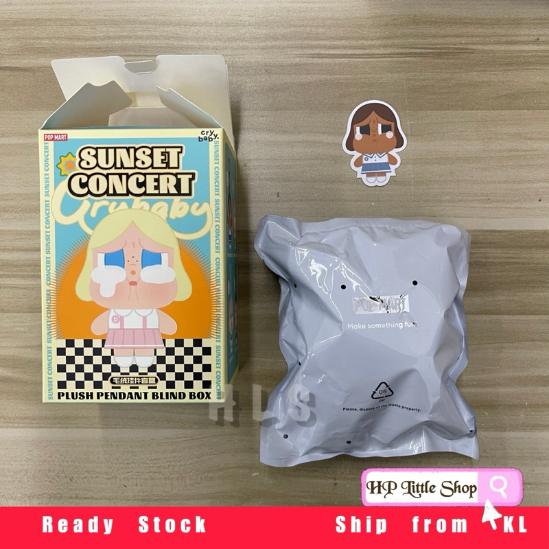 Purplish Blue POPMART CRYBABY SUNSET CONCERT Vinyl Face Plush Series ...
