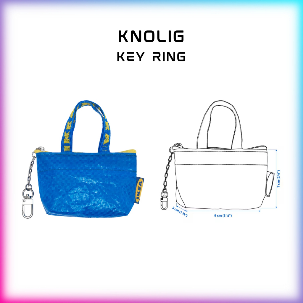 HomePlus ️ KNOLIG Key ring small blue 9x7cm Ikea | Shopee Philippines