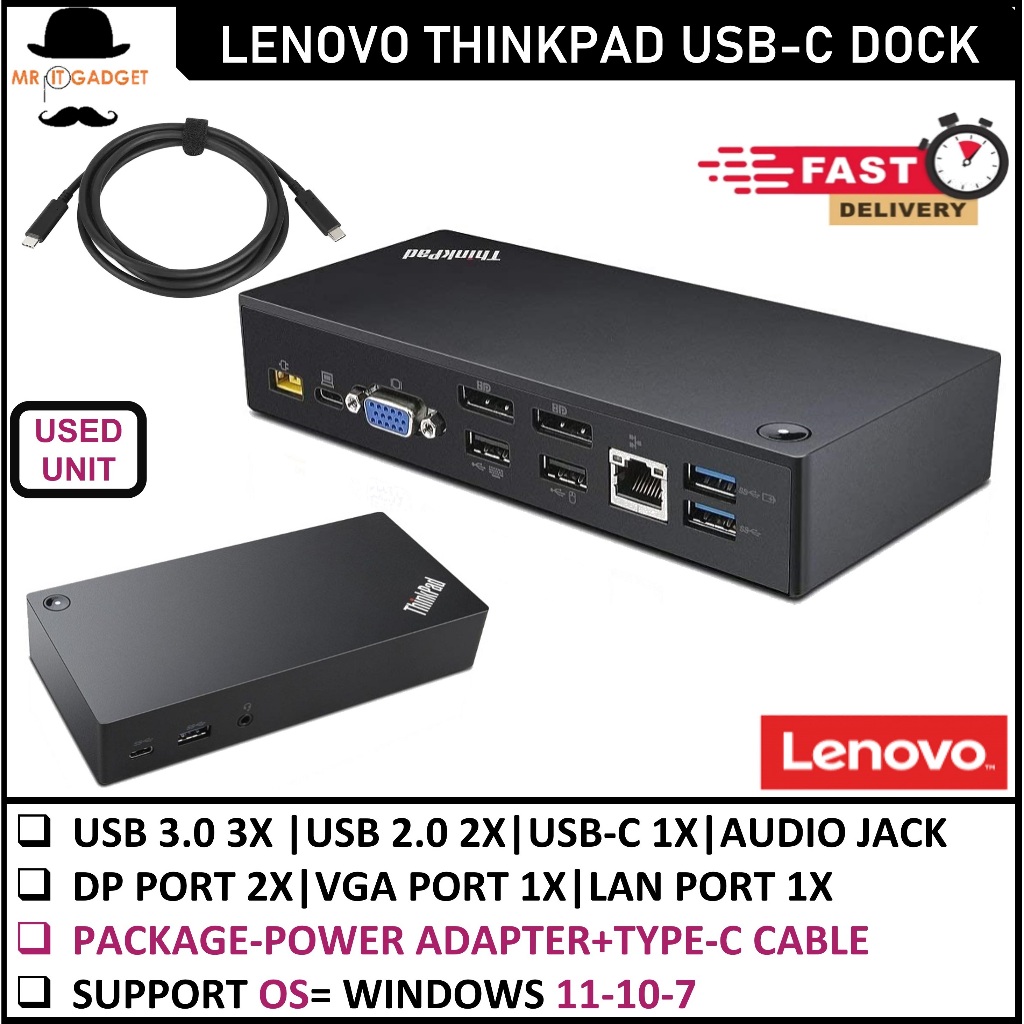 LENOVO THINKPAD USB-C Docking Station - DK1633 3 MONTH WARRANTY ...