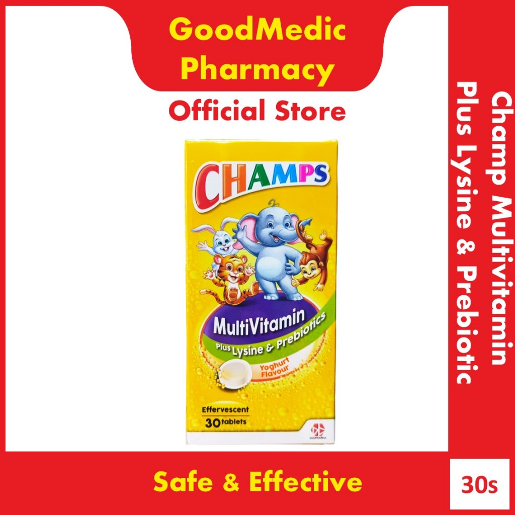 Champs Multivitamin Plus Lysine & Prebiotics Yogurt Flavour ...