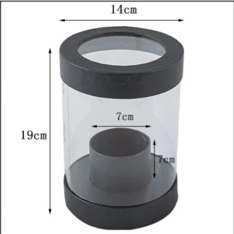 Round Mini Transparent PVC Flower Box Box/Kotak Bunga Chocolate Box ...