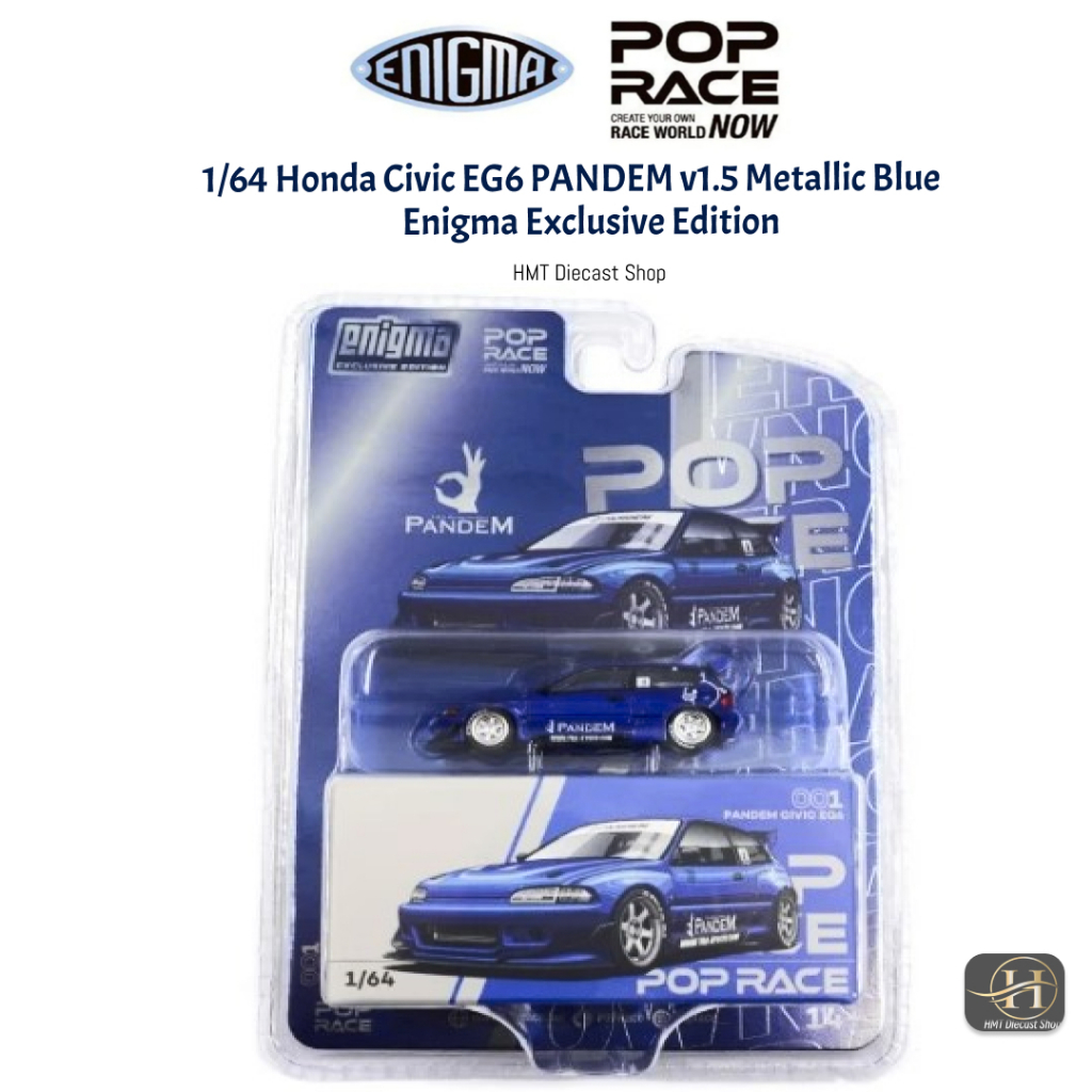 POPRACE 1/64 Honda Civic EG6 PANDEM v1.5 - Metallic Blue -Enigma Exclusive Edition | Shopee ...