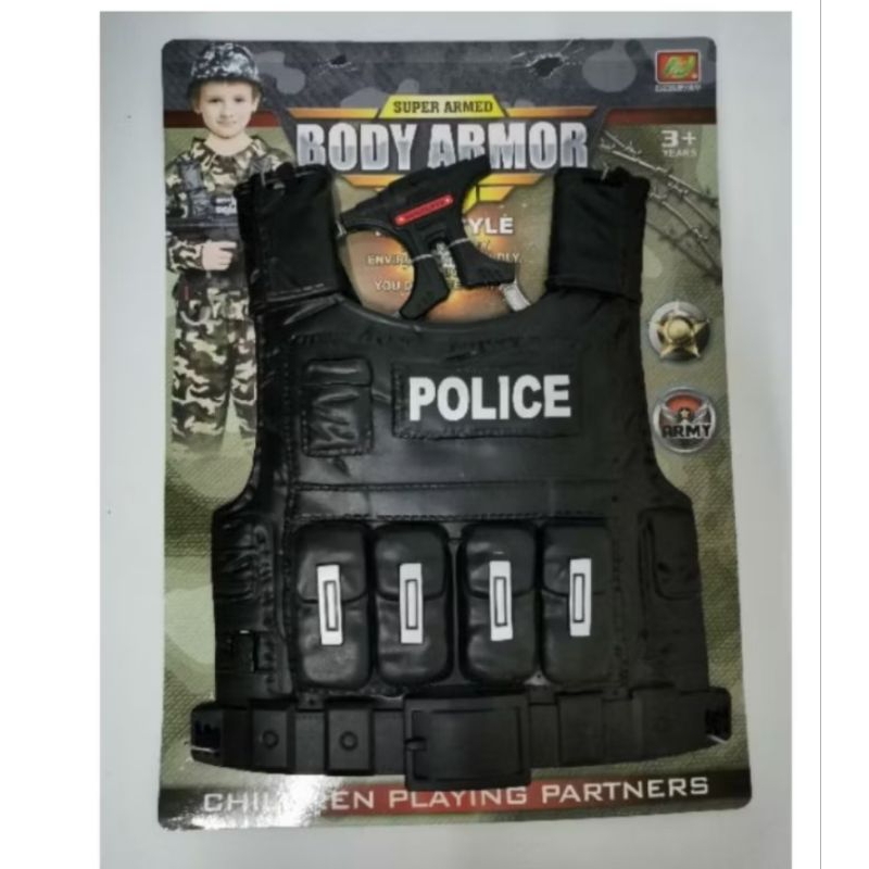 pretend play toys police jacket army swat uniform plastic school ...