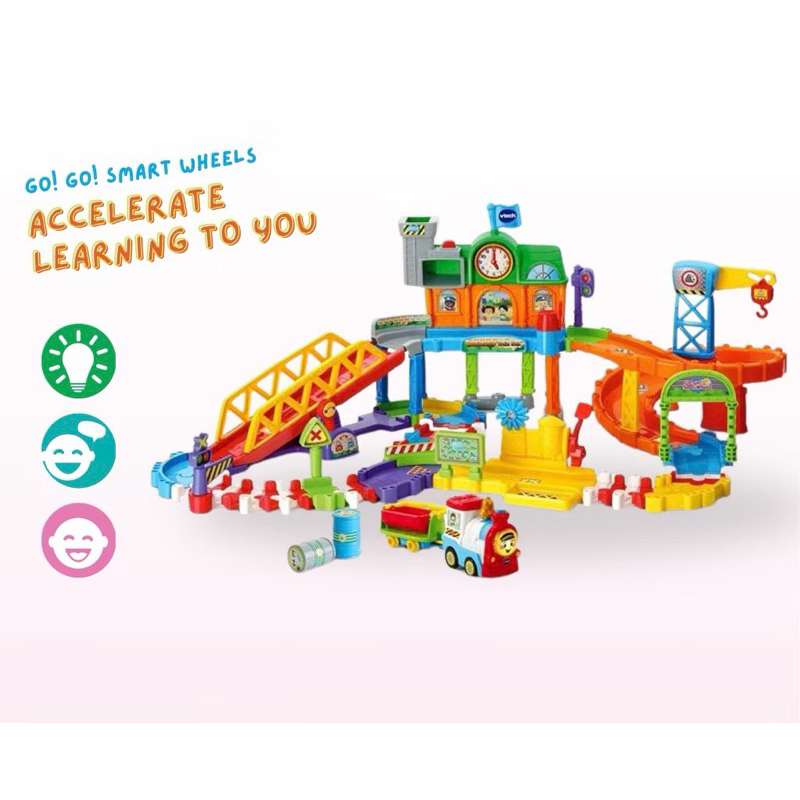 VTech GoGoSmartWheels Roadmaster Train Playset - Big Motorized Train ...