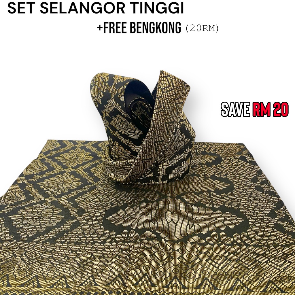 SET TANJAK SAMPIN HITAM EXCLUSIVE 2 METER SONGKET | Shopee Philippines