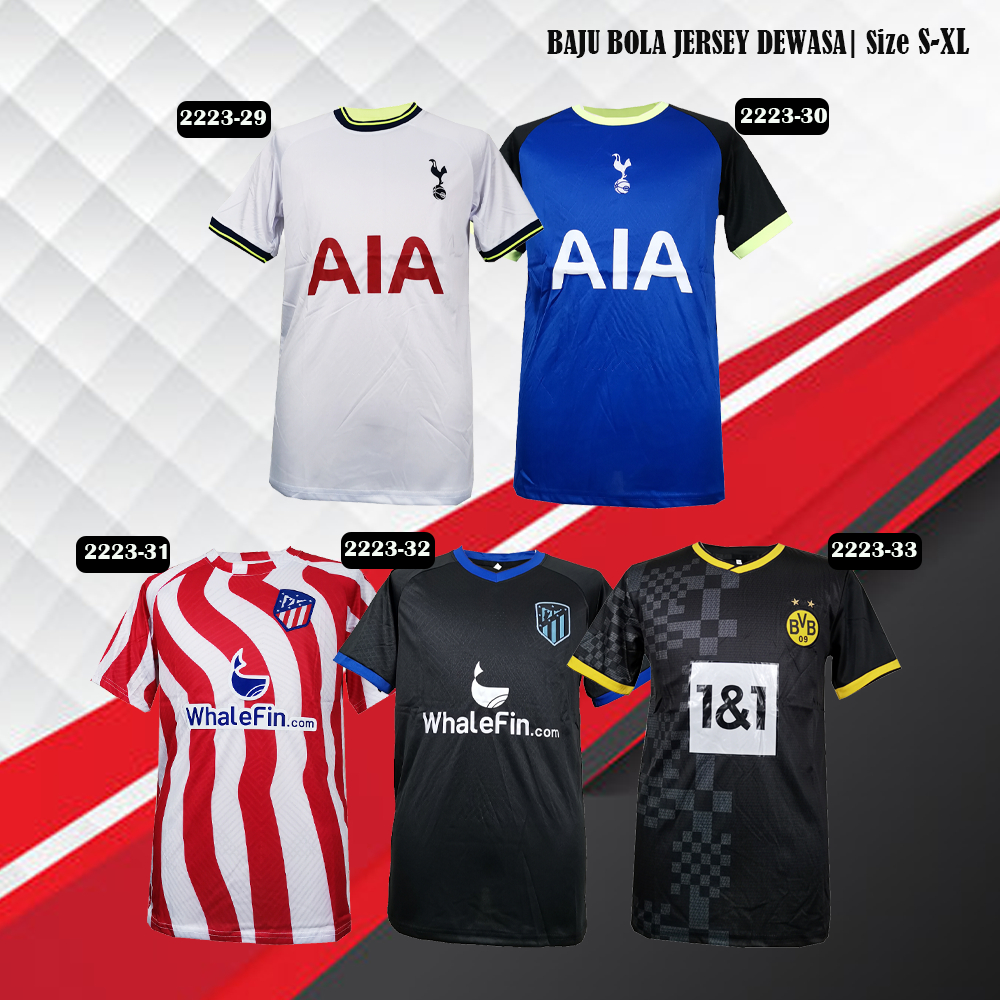 Unisex Baju BOLA DESIGN DEWASA Jersey Design Printed FOOTBALL Logo ...