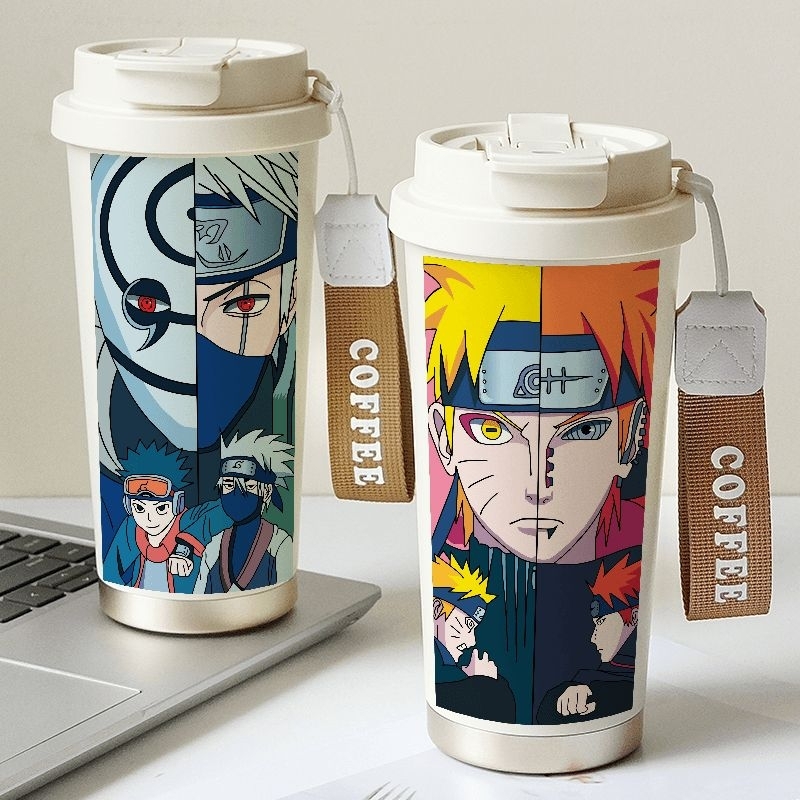 Naruto Shippuden Anime Coffee Cup 520ml Tumbler Thermos Mug Stainless ...