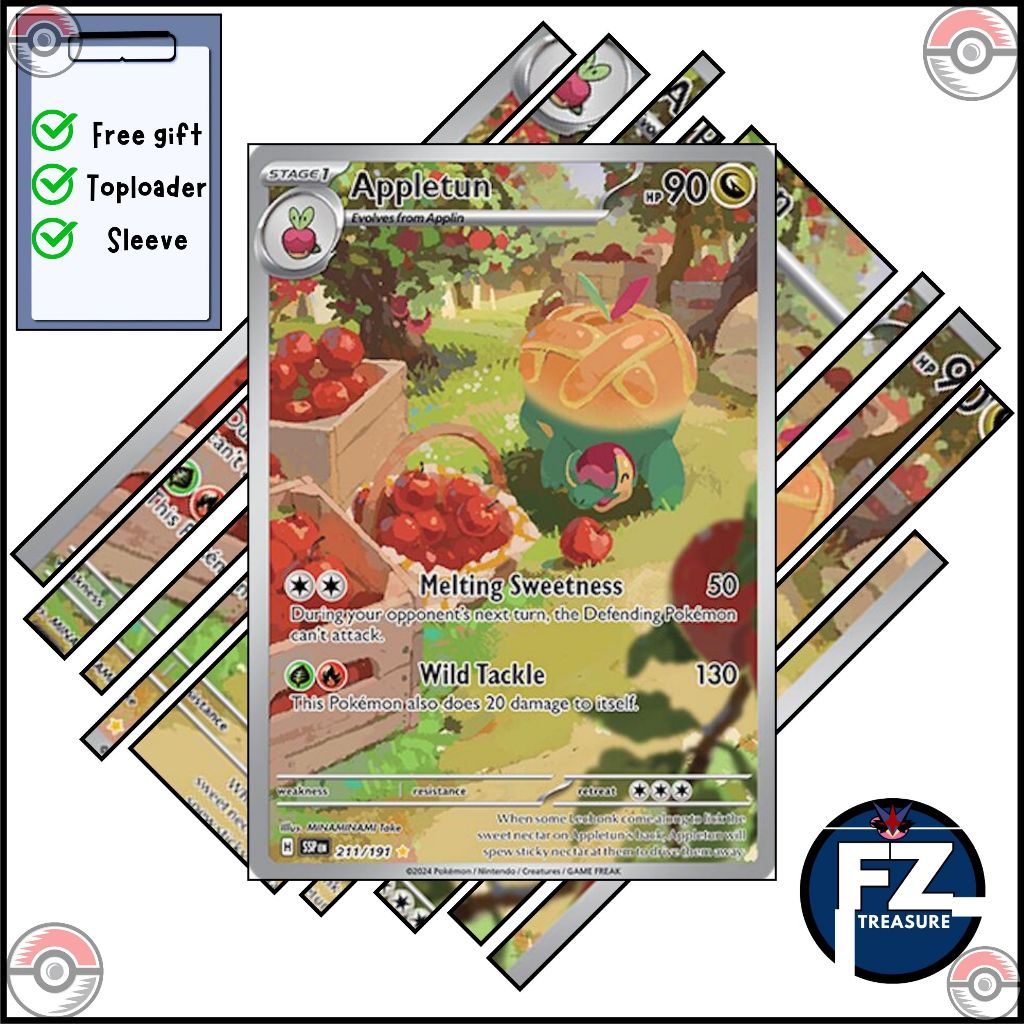 Pokémon TCG Appletun - 211/191 (SSP) [ENG IR] [FZ Treasure] | Shopee ...