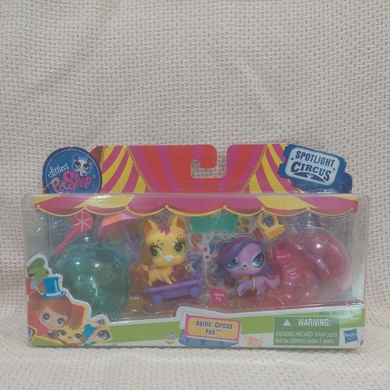 Littlest Pet Shop Rollin' Circus Fun Playset Zoe Trent & Pig LPS 2012 ...