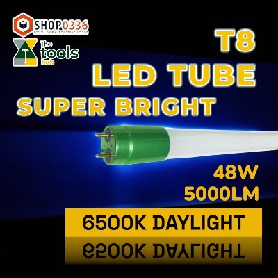 LED SUPER BRIGHT 48W T8 LIGHT TUBE (4 FT) FULL SET SINGLE CASING ...