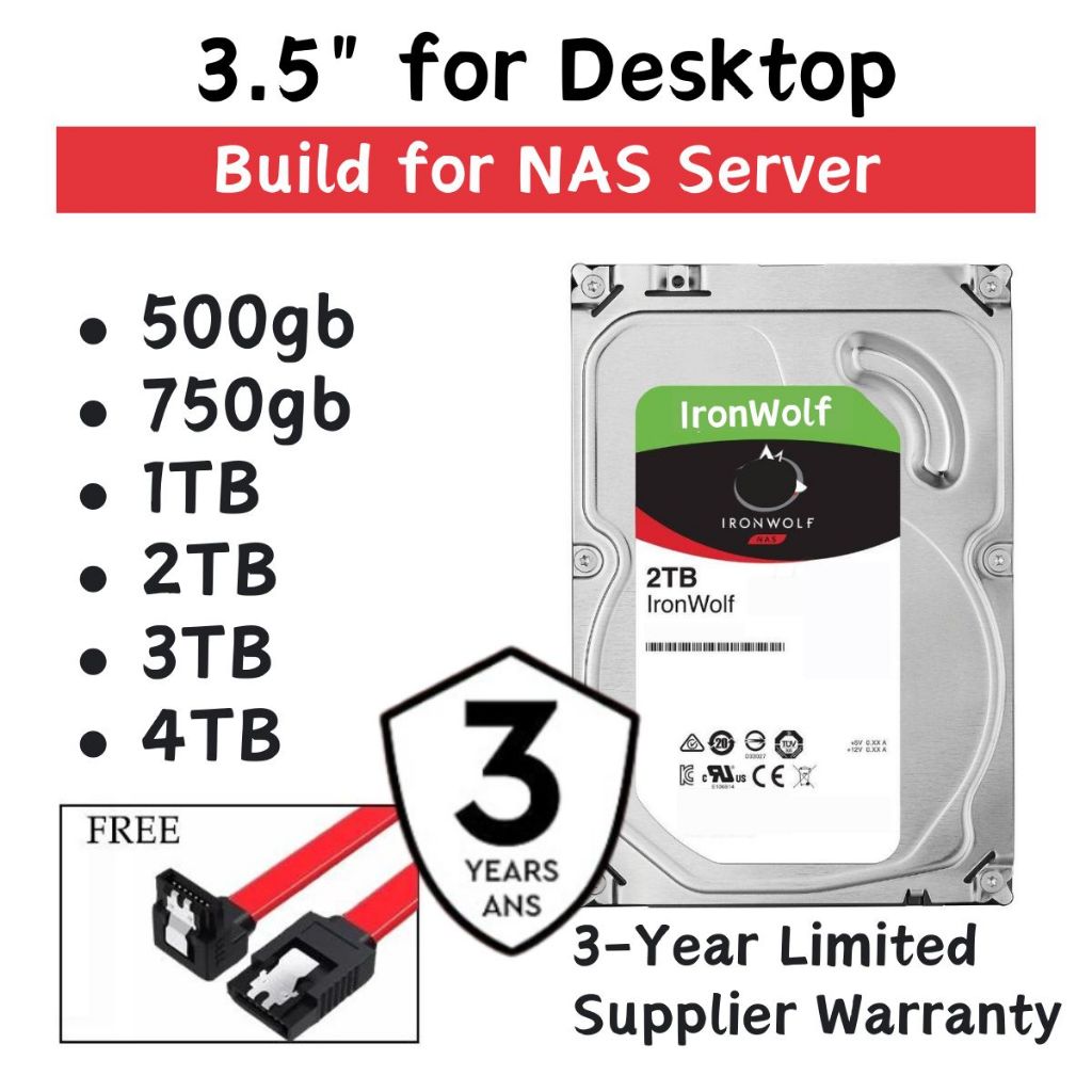 IronWolf Nas HDD Hard Disk 500gb 1TB 2TB 3TB 4TB HDD 3.5" Nas HDD ...