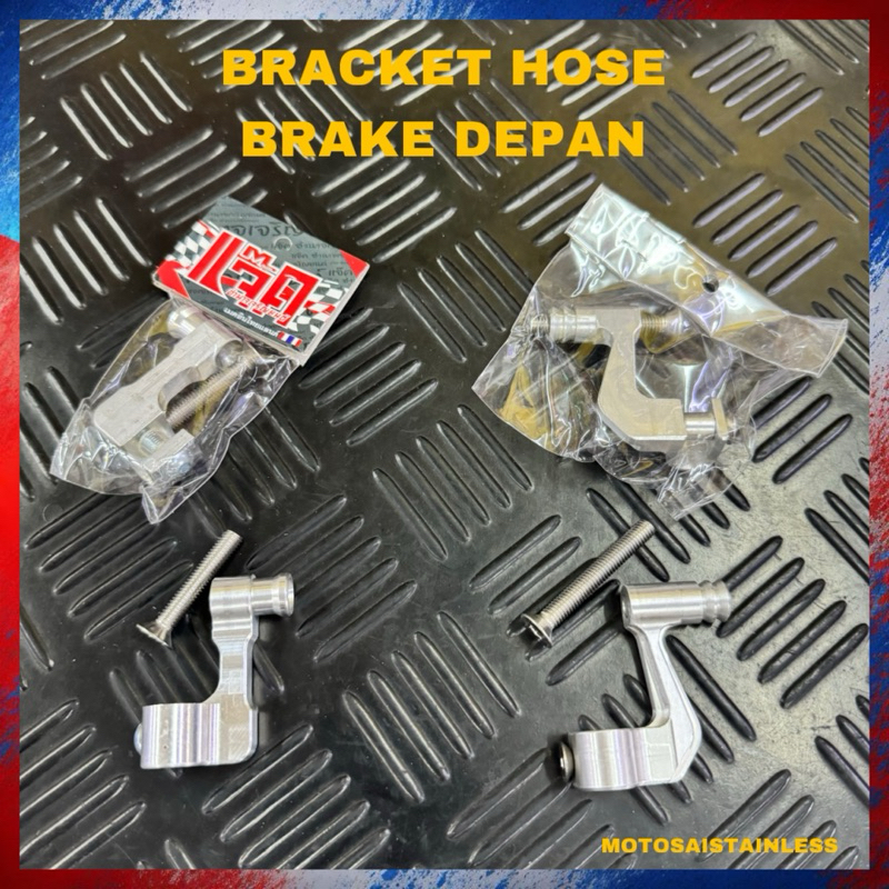 BRACKET ALOI CNC HOSE BRAKE DEPAN CUSTOM MADE BRACKET WAYAR HOS BREK ...