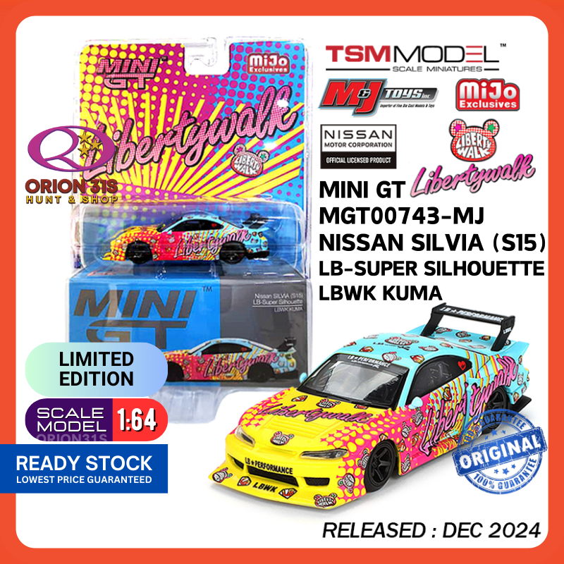 Mini GT 743 Nissan Silvia (S15) LB-Super Silhouette LBWK KUMA RHD Mijo ...
