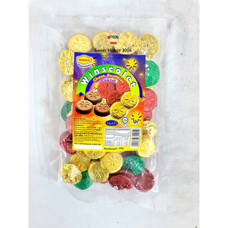 Wingo Chocolate 250gm Winscolet Choco Rounding Kedai Borong Jajan ...