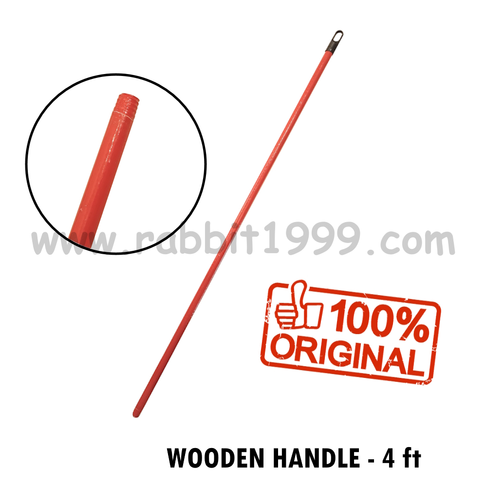 WOODEN HANDLE - 4ft - wood handle / mop handle / sweeper handle ...