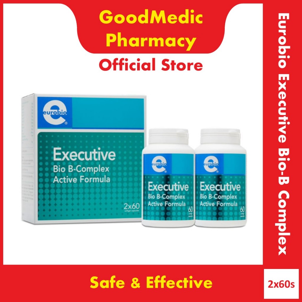 Eurobio Executive Bio B-Complex Active Formula Softgel Capsule (2x60s ...