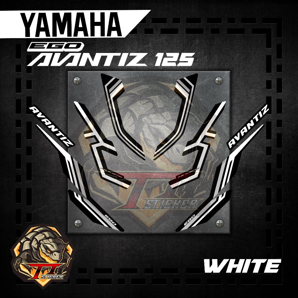 YAMAHA STRIPE EGO AVANTIZ 125 CUSTOM LINE DESIGN ( 17 ) BODY STICKER ...