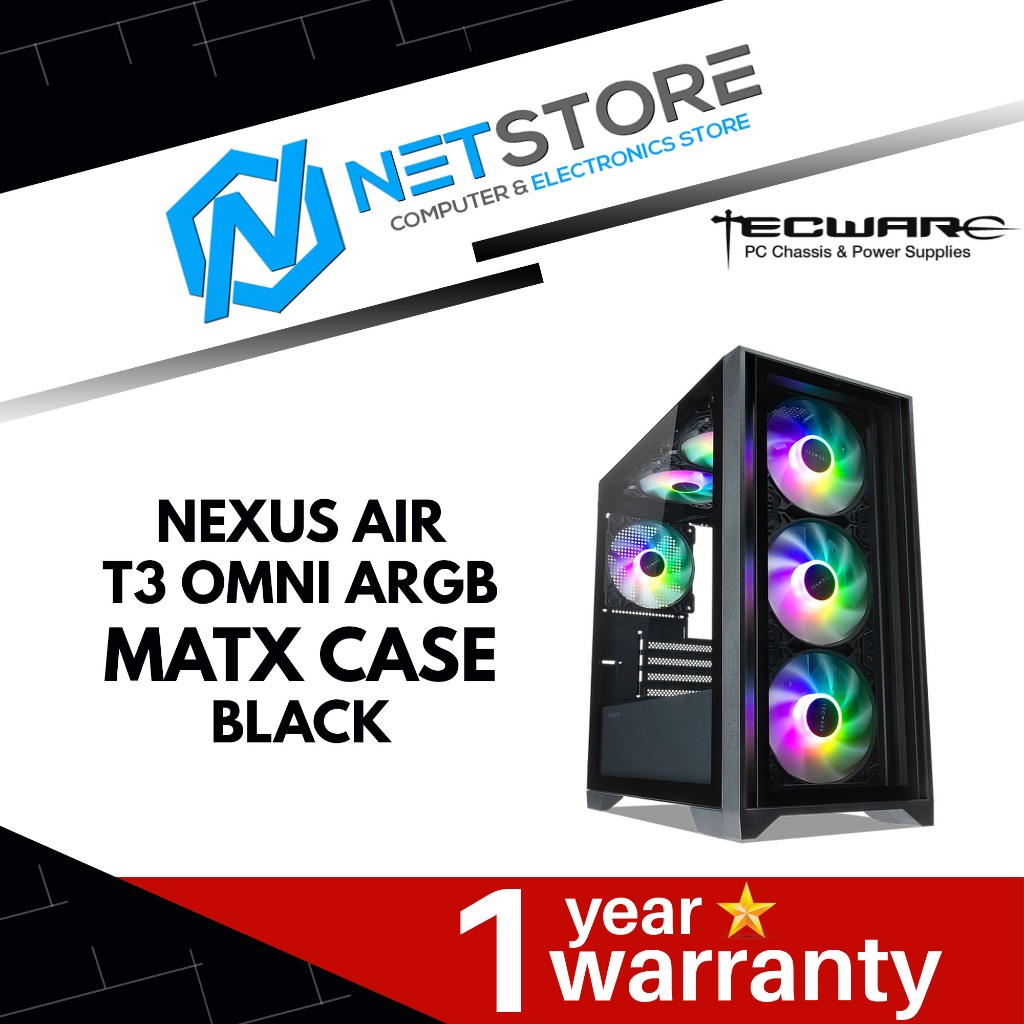 TECWARE NEXUS AIR T3 OMNI ARGB MATX CASE BLACK - TWCA-NEXAT3-BKOL ...