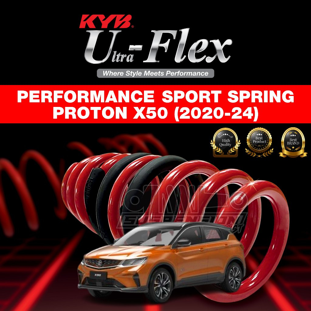 KYB U-FLEX PROTON X50 SUV KYB ULTRA FLEX SPORT SPRING (LOWERED SPRING ...