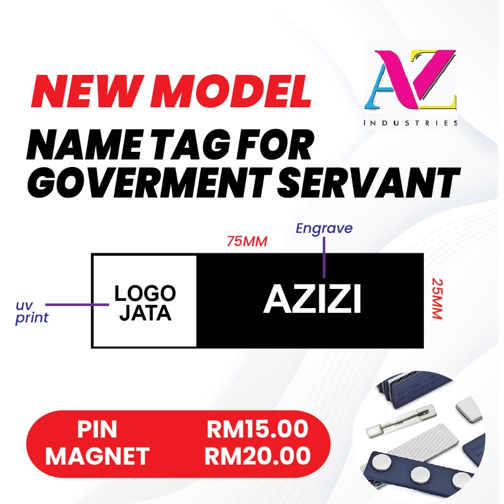 2025 NAMETAG LOGO JATA GOVERMENT READY IN 24 hours | Shopee Philippines