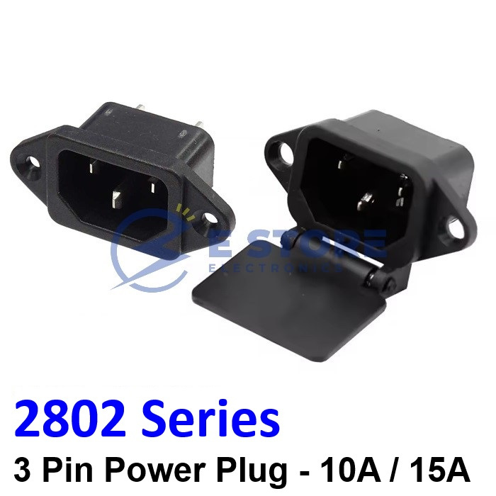2802 Series 3 Pin Power Plug with / without cover | Shopee Philippines