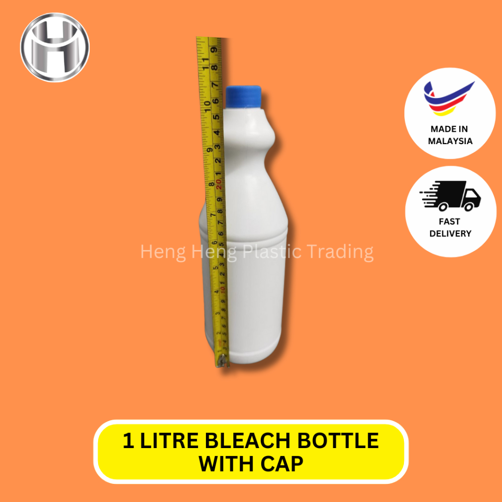 1 LITRE BLEACH BOTTLE WITH CAP / BOTTLE ONLY / SELL IN UNIT - 1 PCS ...