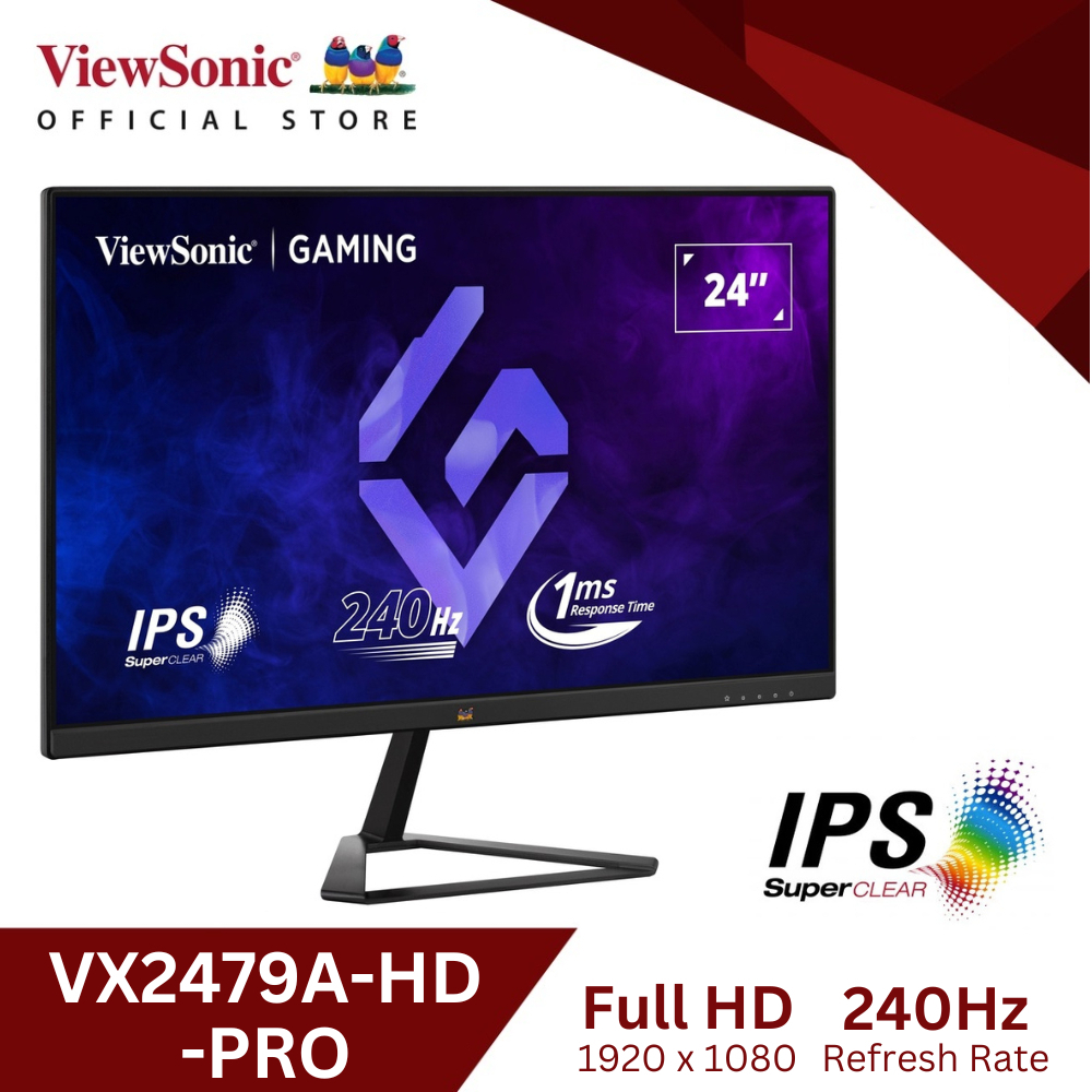 VIEWSONIC 24” VX2479A-HD-PRO FULL HD (1920x1080P @240Hz) LED IPS GAMING ...