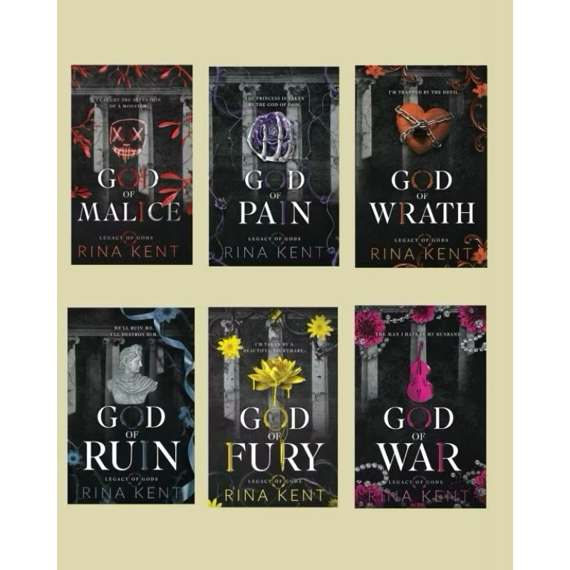 Legacy of Gods Series 6 Books by Rina Kent - God of Malice, God of Pain ...