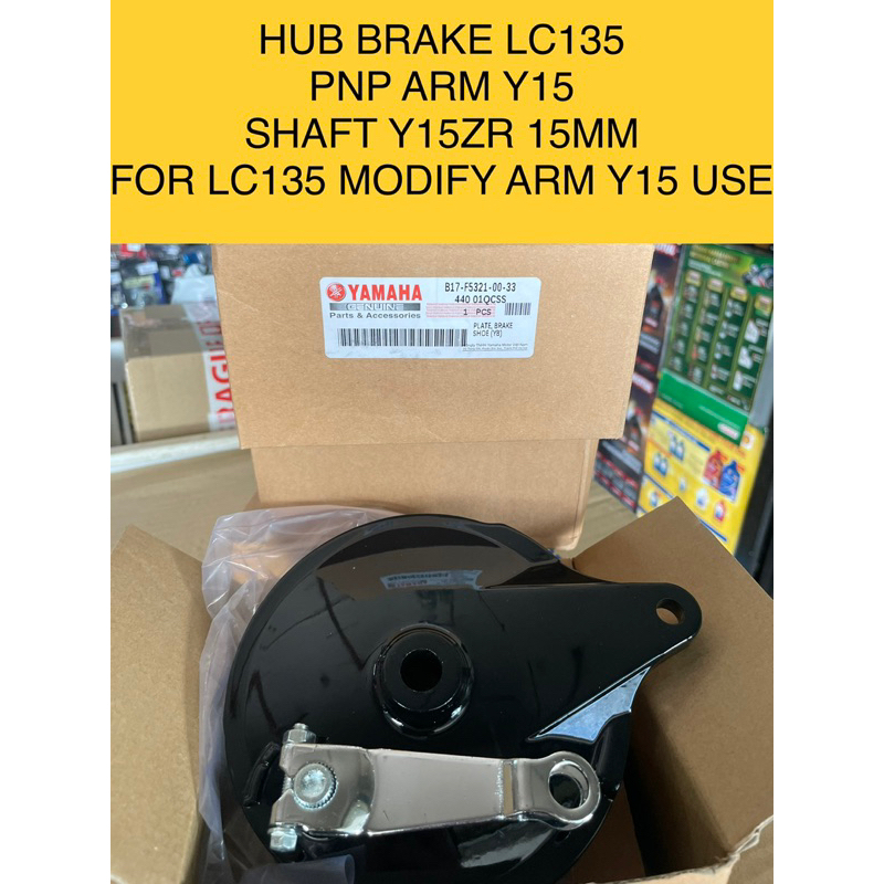 LC135 HUB BRAKE PANEL LC135 MODIFY ARM Y15ZR PNP ARM Y15ZR SHAFT M14 ...