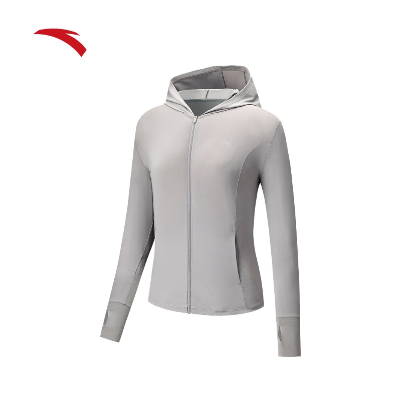 ANTA Women Training Knitted Sunscreen Jacket 9625B7704-4 -Grey (Jaket ...