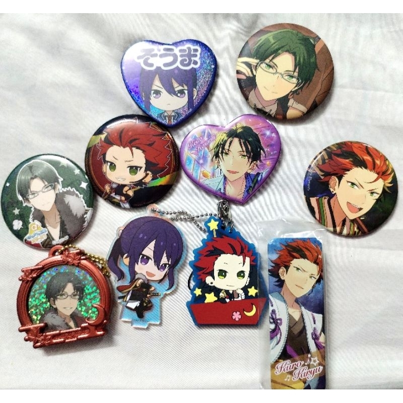 Ensemble Stars / Enstars Official AKATSUKI Unit Badges & Keychain ...