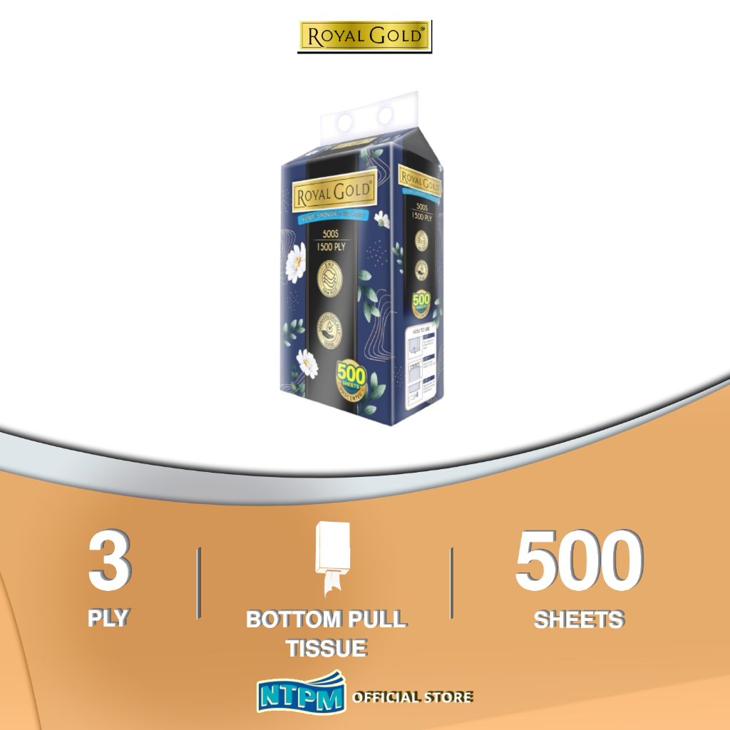 Royal Gold Elegant Soft Pack Bottom Pull 3 PLY (500's) | Shopee Philippines