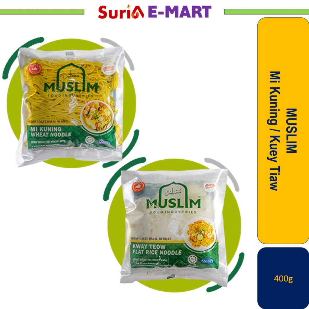 Muslim Food Industries Mi Kuning & Kuey Tiaw Muslim 400g | Shopee ...