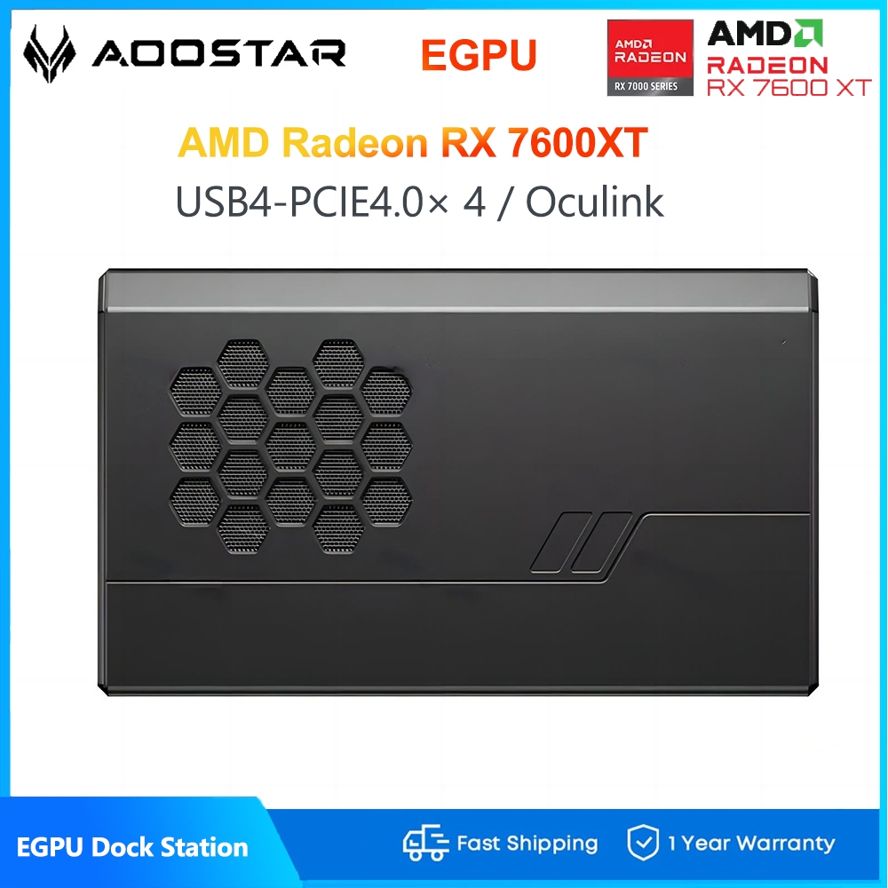 AOOSTAR XG76XT Graphics Card AMD Radeon RX 7600XT External GPU Docking ...