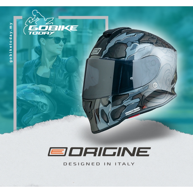 ORIGINE FULL FACE HELMET - Dinamo Titan Grey Aerodynamic ECE & DOT ...