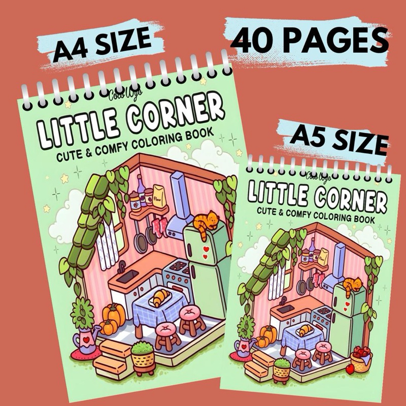 LITTLE CORNER COLORING BOOK 40 PAGES !!️ COLORING BOOK & COLORED PAPER ...