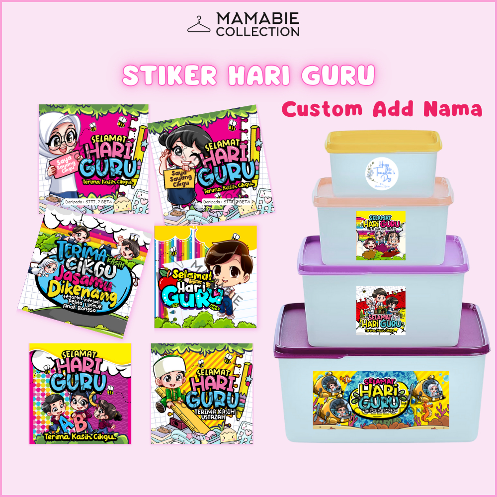 Sticker Hari Guru Happy Teachers day Hadiah Cikgu Ustaz Ustazah ...