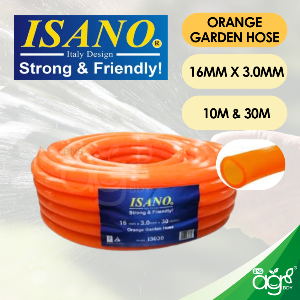AgroBuddy ISANO 3mm Orange Garden Hose Water Pipe Getah Paip Gulung ...