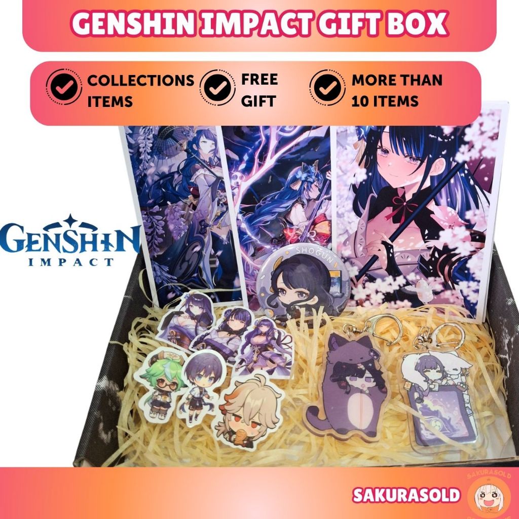Mihoyo Genshin Impact Box Raiden Shogun Box Genshin Impact Keychain ...