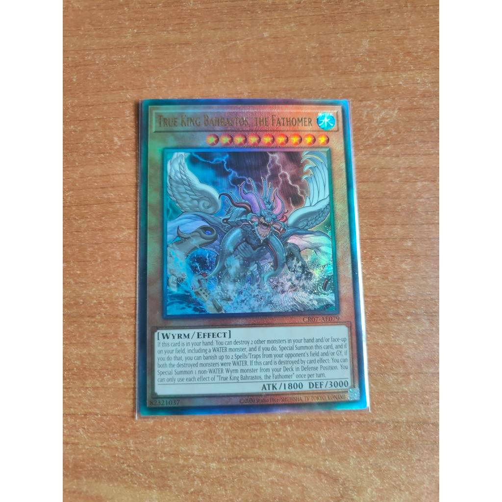 Yugioh : CR07-AE079 True King Bahrastos, the Fathomer (UTR) | Shopee Philippines