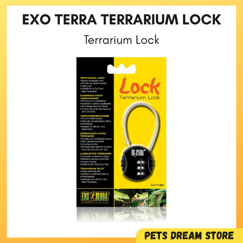 Exo Terra Terrarium Lock / Metal Lock Key Reptile enclosure terrarium secure lock PT2620 ...
