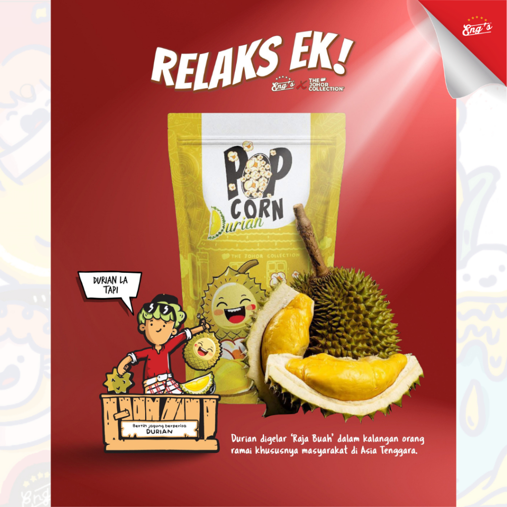 Eng's - Durian Popcorn RELAKS EK! (The Johor Collection) | Shopee ...